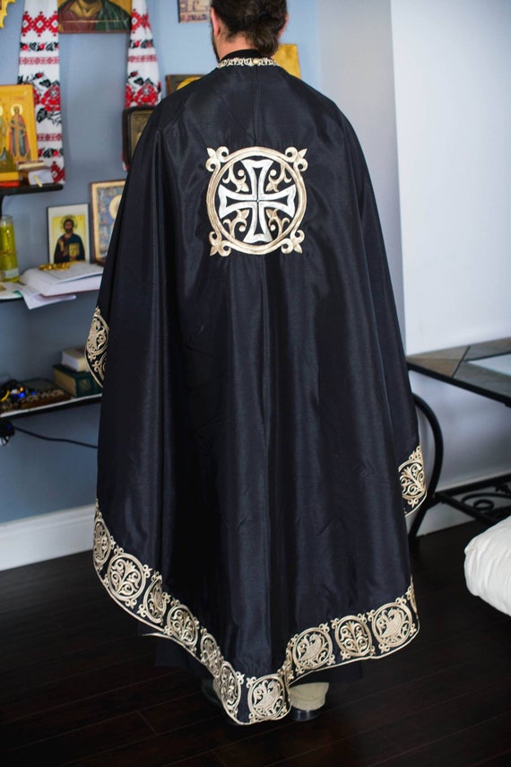 Fully Embroidered Orthodox Priest Vestments Set Black Great | Etsy