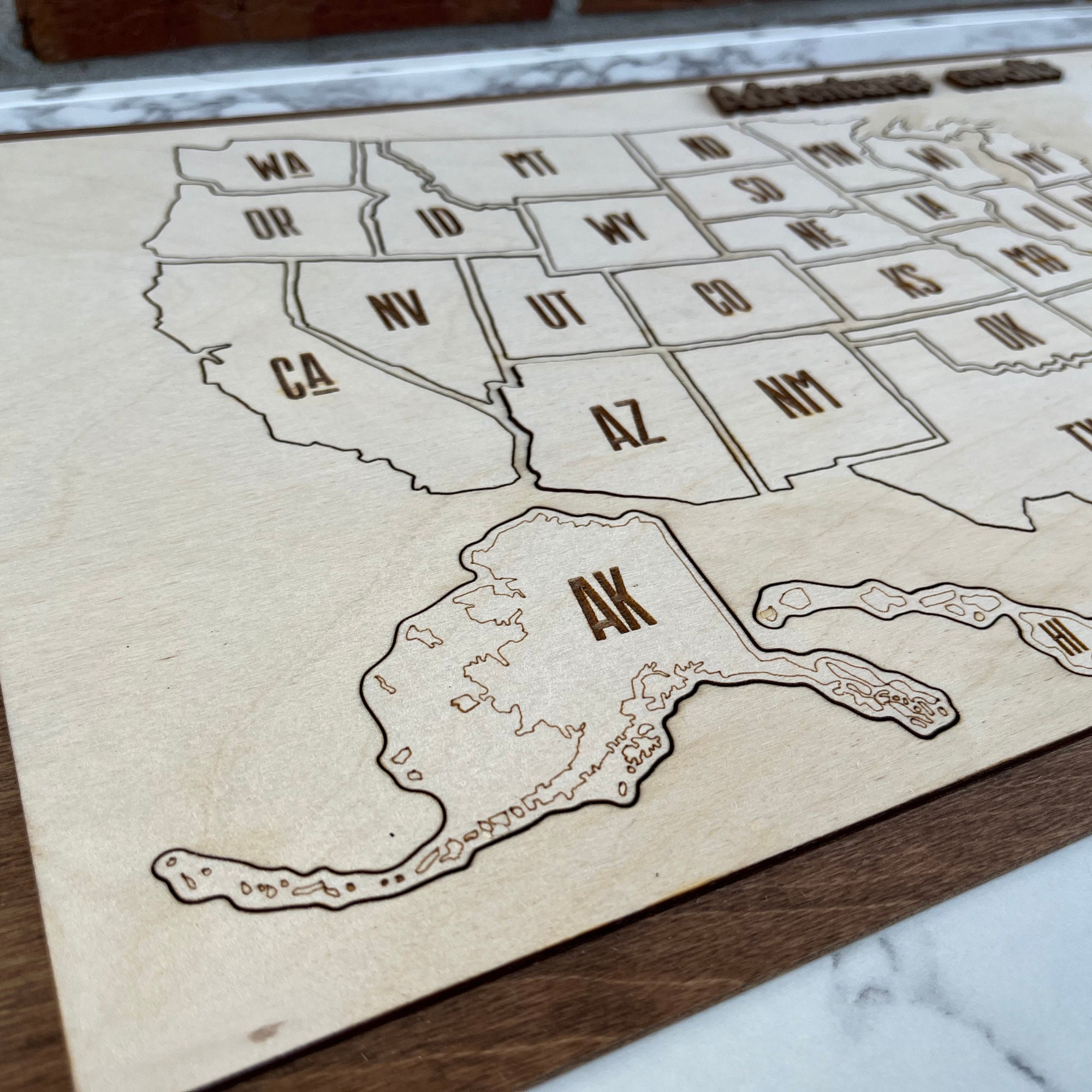 Travel Map, U.S. Map Puzzle, Personalized Family Travel Map, U.S ...