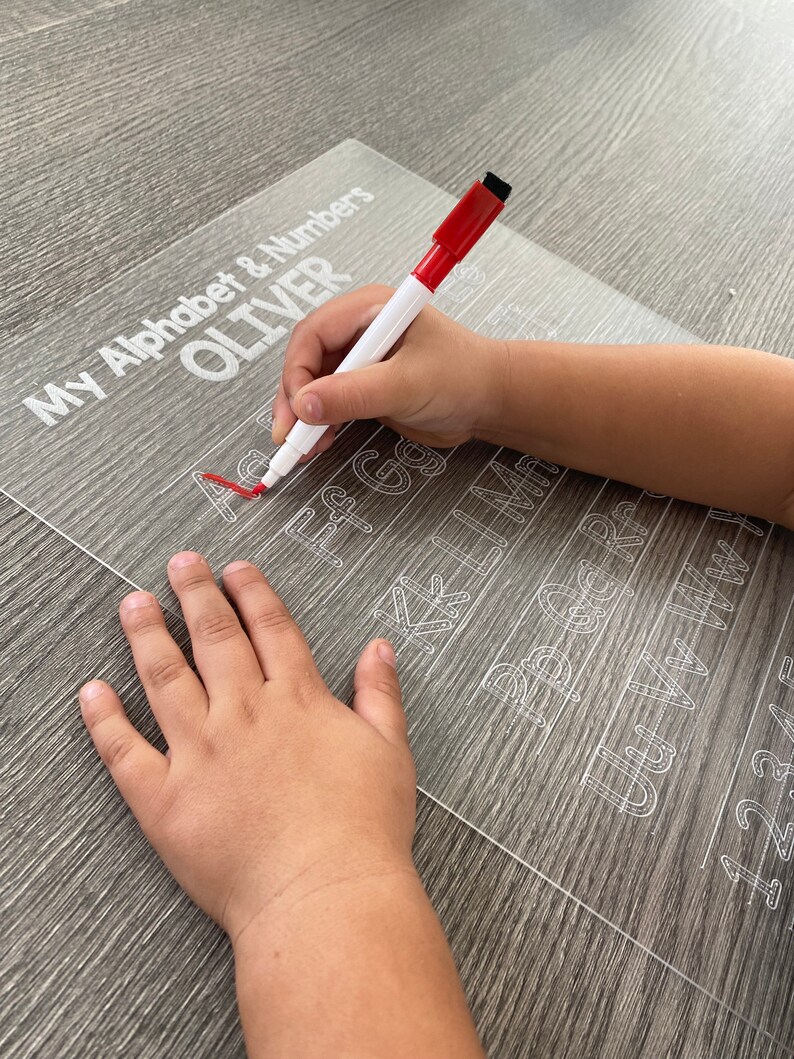 Personalized Name Tracing Dry Erase Boards, Acrylic Tracing Board, Dry ...