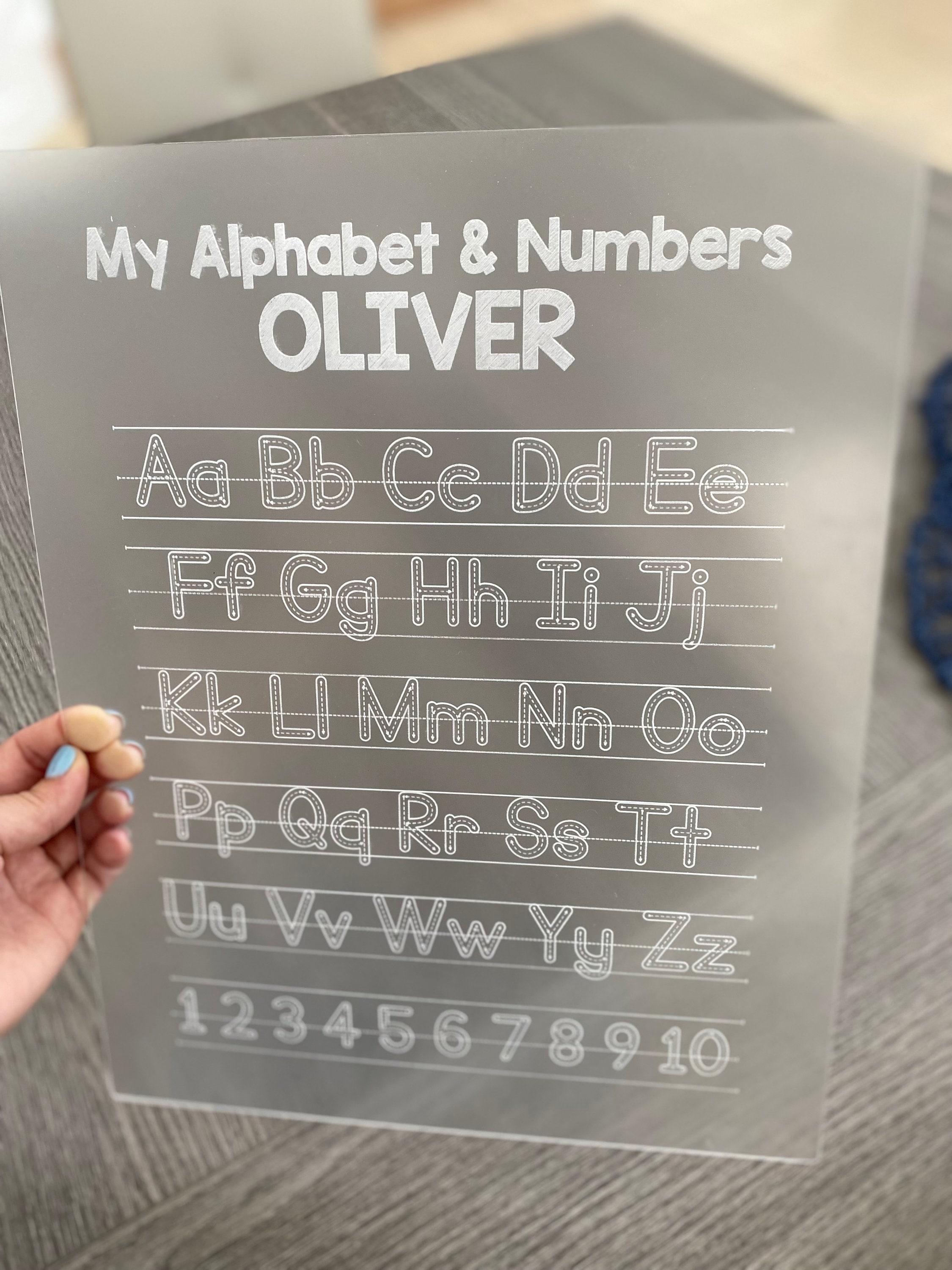 Personalized Name Tracing Dry Erase Boards, Acrylic Tracing Board, Dry ...