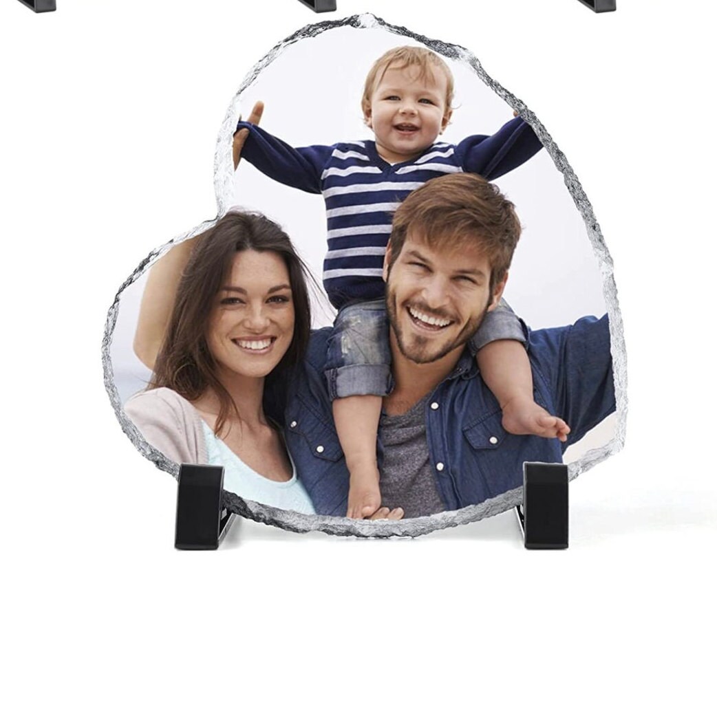 Custom Stone Slate Picture Frame-rock Photo Plaque With Display Stand ...