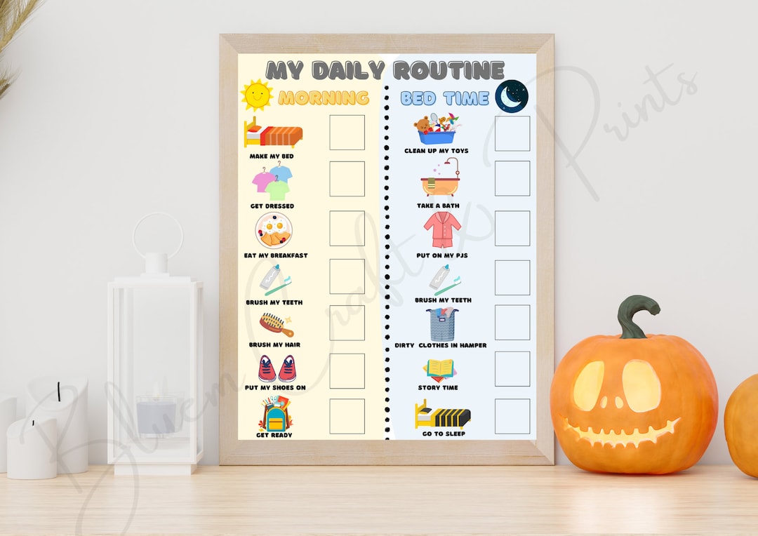 Toddler Daily Routine Chart, Printable Daily Routine, Instant Download ...