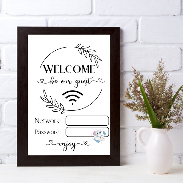 Wifi Password Sign Svg - Etsy