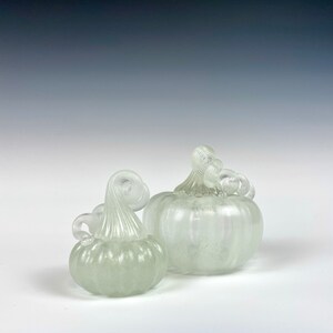 Mini Glass Pumpkin Pair (glow-in-the-dark) - Etsy