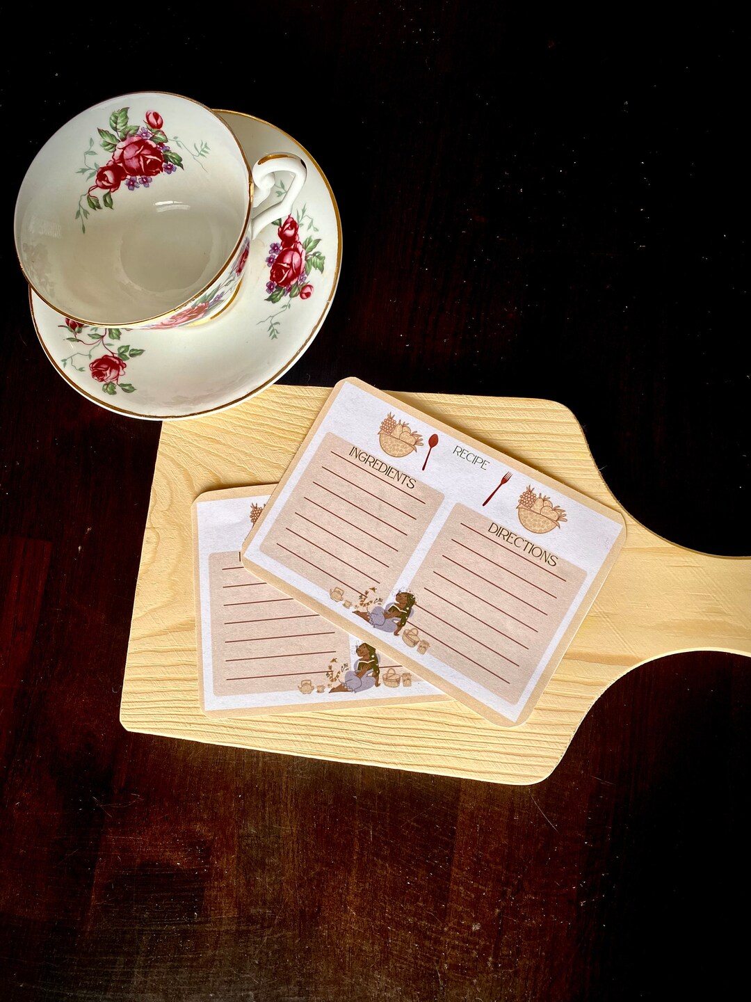 Cottage Core Recipe Cards Printable Digital Download - Etsy