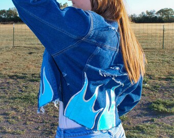 Blue Fire Jacket - Etsy