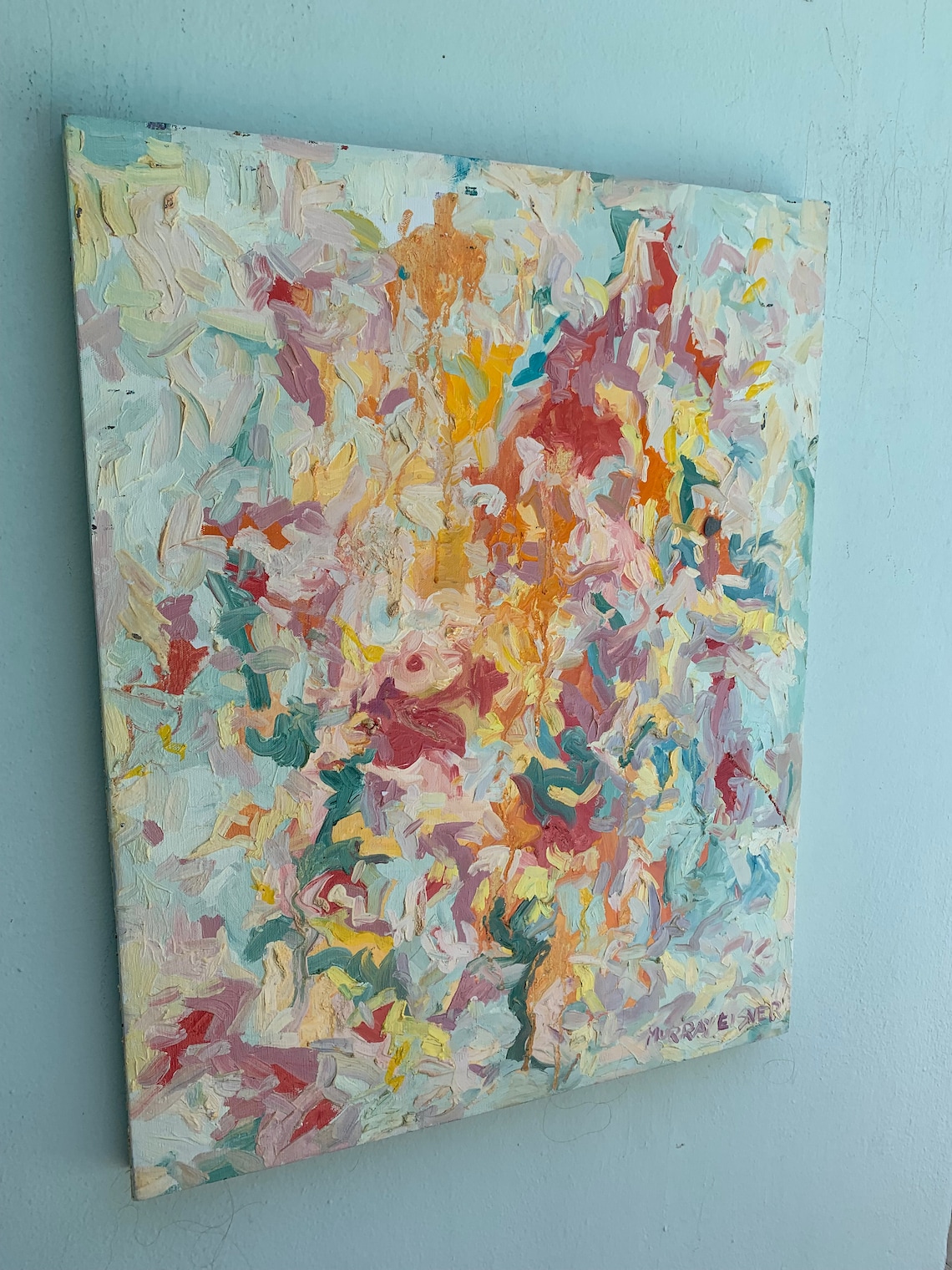 Jubilation an Original Abstract Oil Painting by Murray A Eisner, on a ...