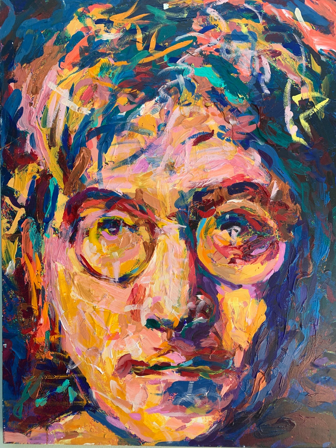 John Lennon - Original Oil Painting on Stretched Canvas by Murray A ...