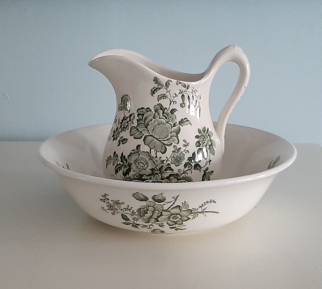 Charlotte Royal Crownford Staffordshire England Pitcher With Matching ...