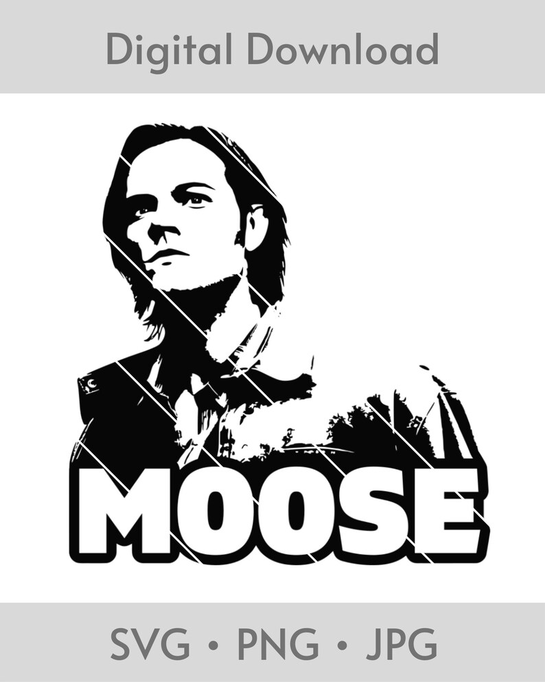 Supernatural Digital Download, Moose, Sam Winchester SVG, Cricut SVG ...