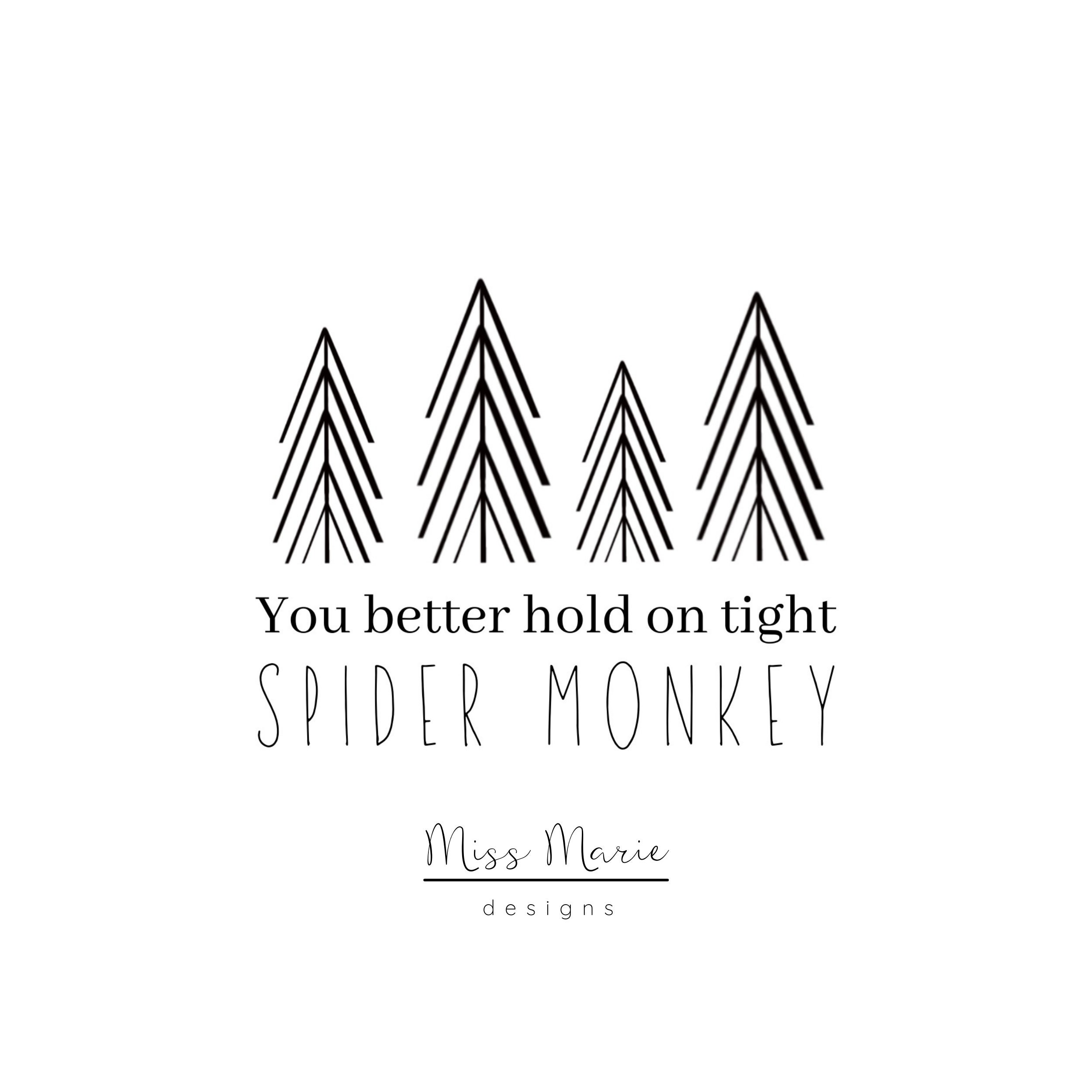 You Better Hold On Tight Spider Monkey Print // Twilight | Etsy You Better Hold On Tight Spider Monkey Print // Twilight | Etsy
