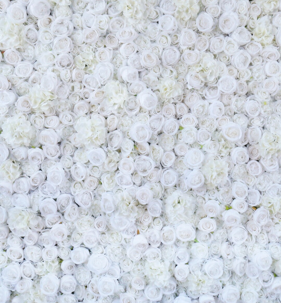US Seller! Snow White Flower Wall 3-D Artificial Flower Panel Home Shop ...