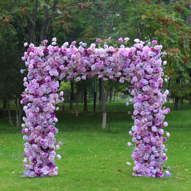 Purple Rose Flower Arch: 8x8ft Wedding Backdrop Decor - Etsy
