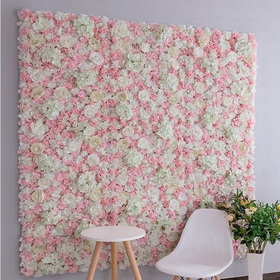 Big Sale Light Pink Flower Wall 3D Artificial Flower Panel Home Shop Party Wall Decor Photo Backdrop Floral Wall Arrangement Etsy UK