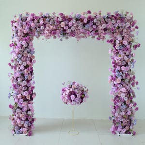 Purple Rose Flower Arch: 8x8ft Wedding Backdrop Decor - Etsy