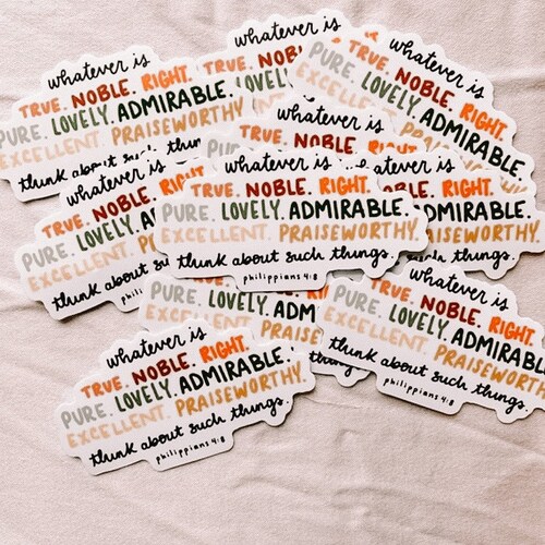 Philippians 4 8 ESV Bible Verse Quote Scripture Wall Art for | Etsy ...