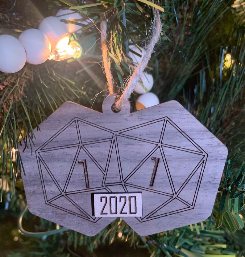 Wood 2020 Critical Failure Dice Ornament/ Nat 1/ D&D Ornament - Etsy