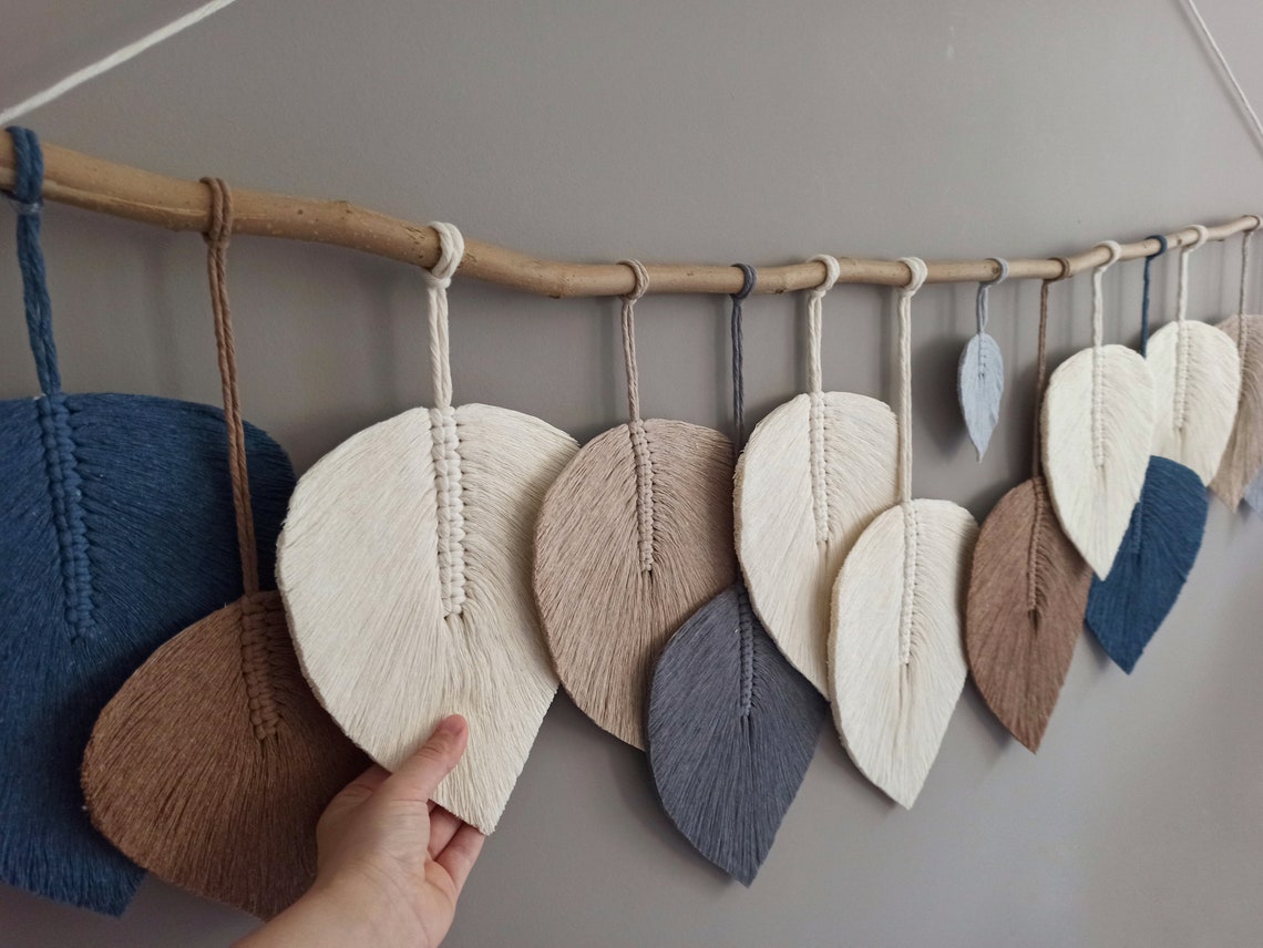 Extra Large Macrame Feather // Macrame Wall Hanging // Boho - Etsy