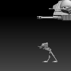 AT-ST Studio Scale Model - Etsy