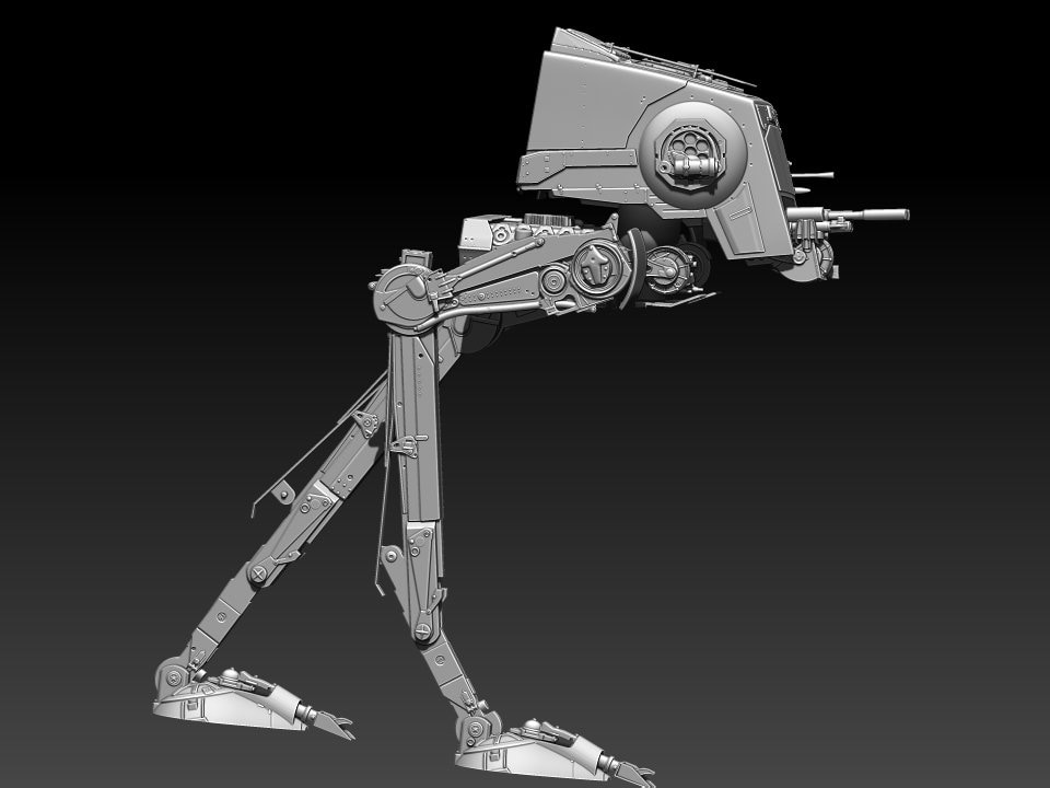 AT-ST Studio Scale Model - Etsy