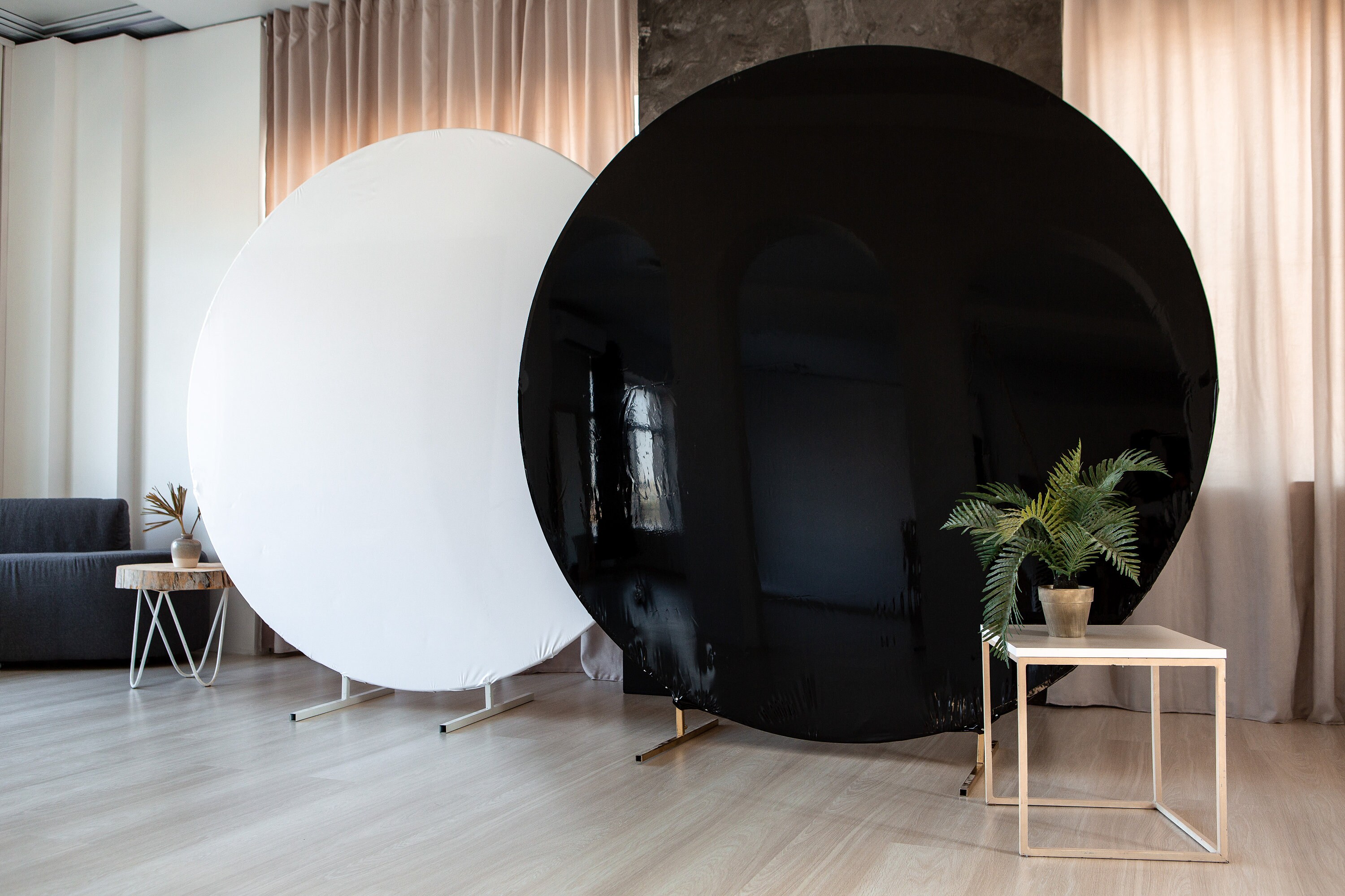 Background Glossy Round Wedding Backdrop Tall White Backdrop - Etsy