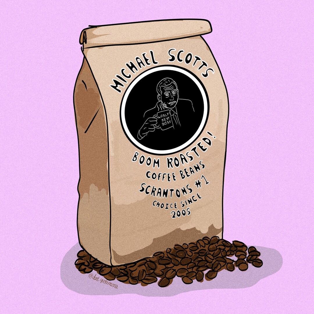 The Office Michael Scott A4 Boom Coffee Print. - Etsy