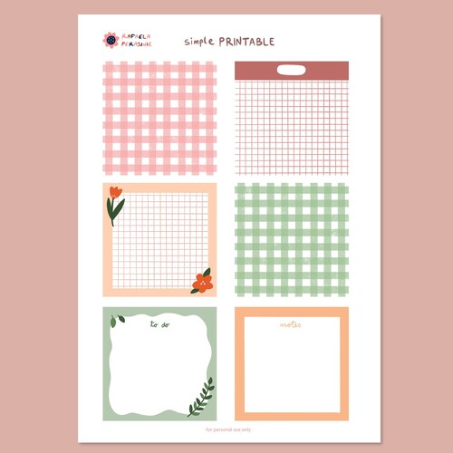 Cute Memo Pad Digital Download Printable Memo Pads Notepad - Etsy