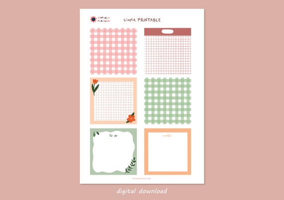 Printable Memo Pads Digital Download Notepad Printable - Etsy