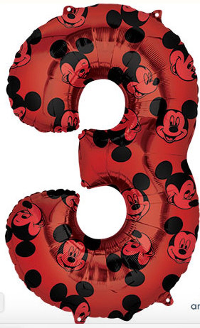 Mickey Mouse Themed Number Balloon | Etsy