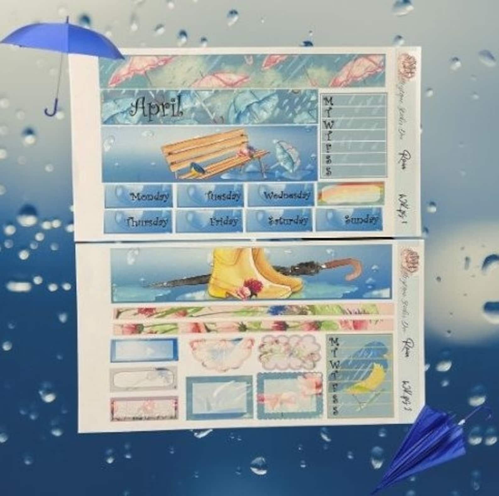April Rain Weekly Planner Kit - Etsy