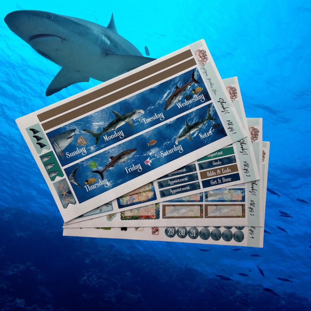 Sharks Weekly Planner Kit - Etsy