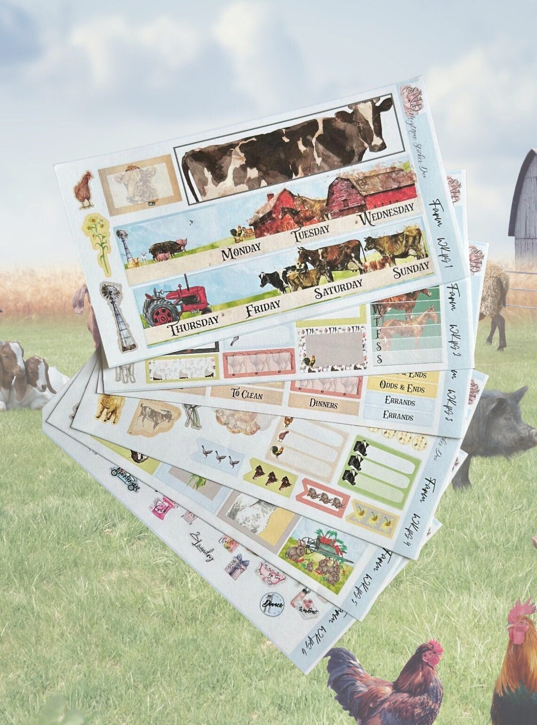 Farm Weekly Planner Kit - Etsy