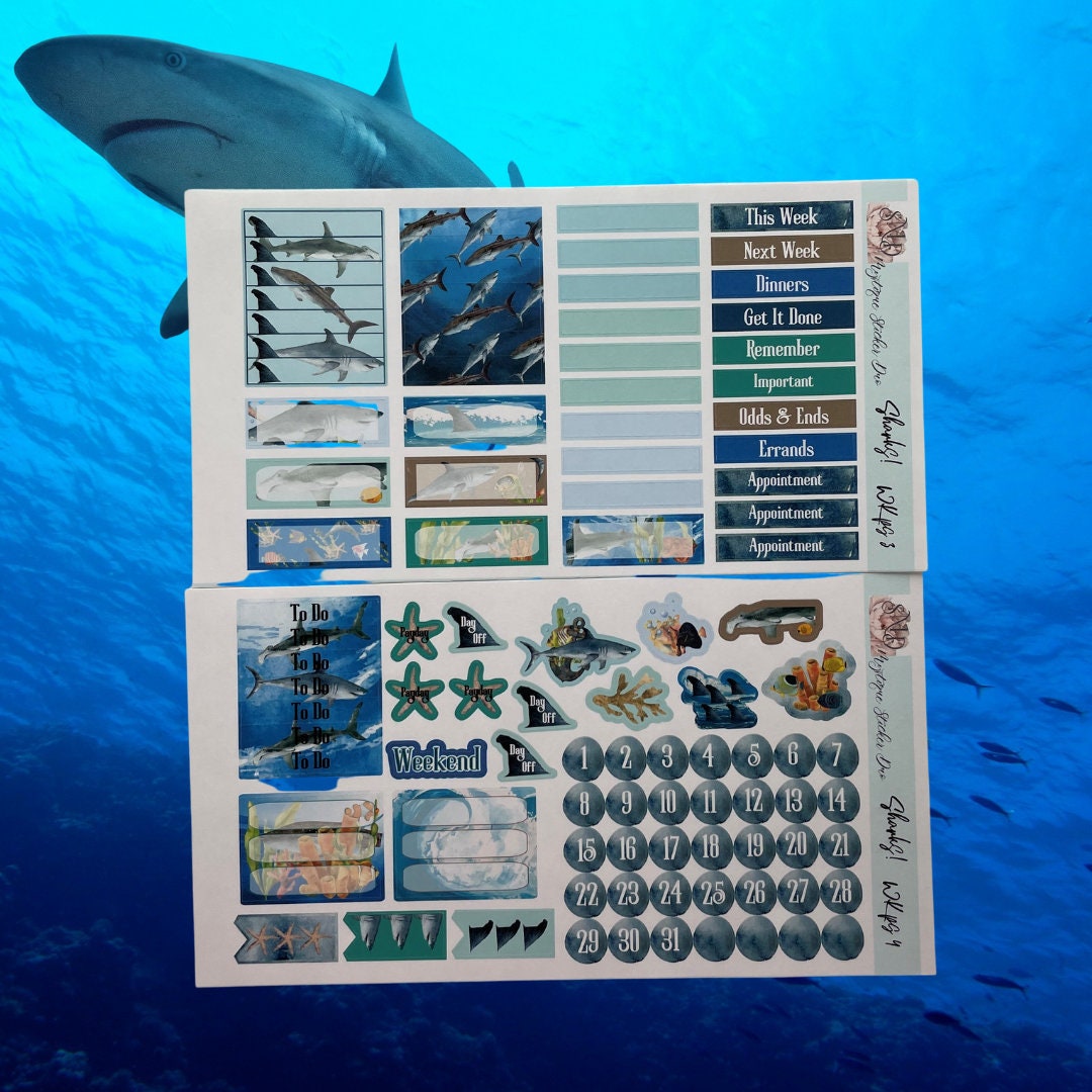 Sharks Weekly Planner Kit - Etsy