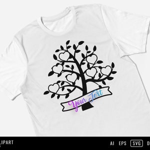 Family Tree Hearts Clipart SVG Bundle - Etsy