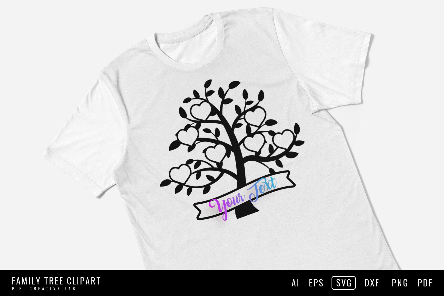 Family Tree Hearts Clipart SVG Bundle - Etsy