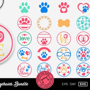Keychain SVG Key Chain Pet Clipart Bundle - Etsy