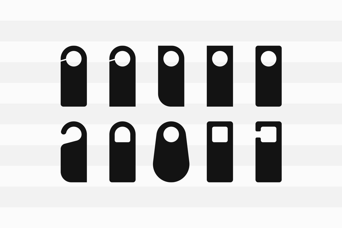 Door Hangers Svg Clipart Bundle Do Not Disturb Laser Cut Files Etsy