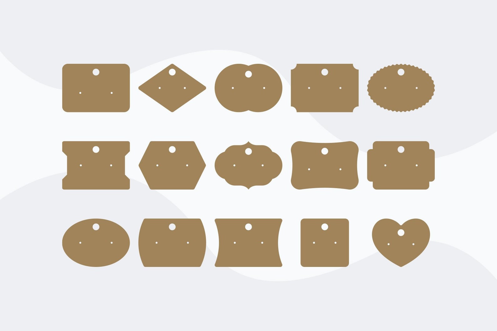 Earring Display Cards SVG Clipart Bundle - Etsy