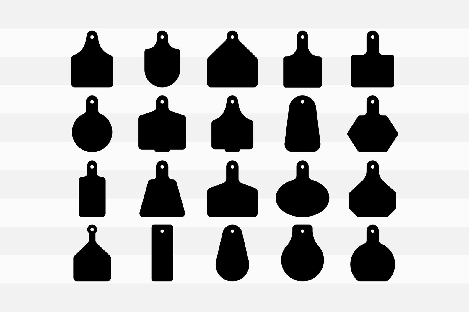 Cow Ear Tags SVG Bundle Earring Template Laser Cut Files - Etsy