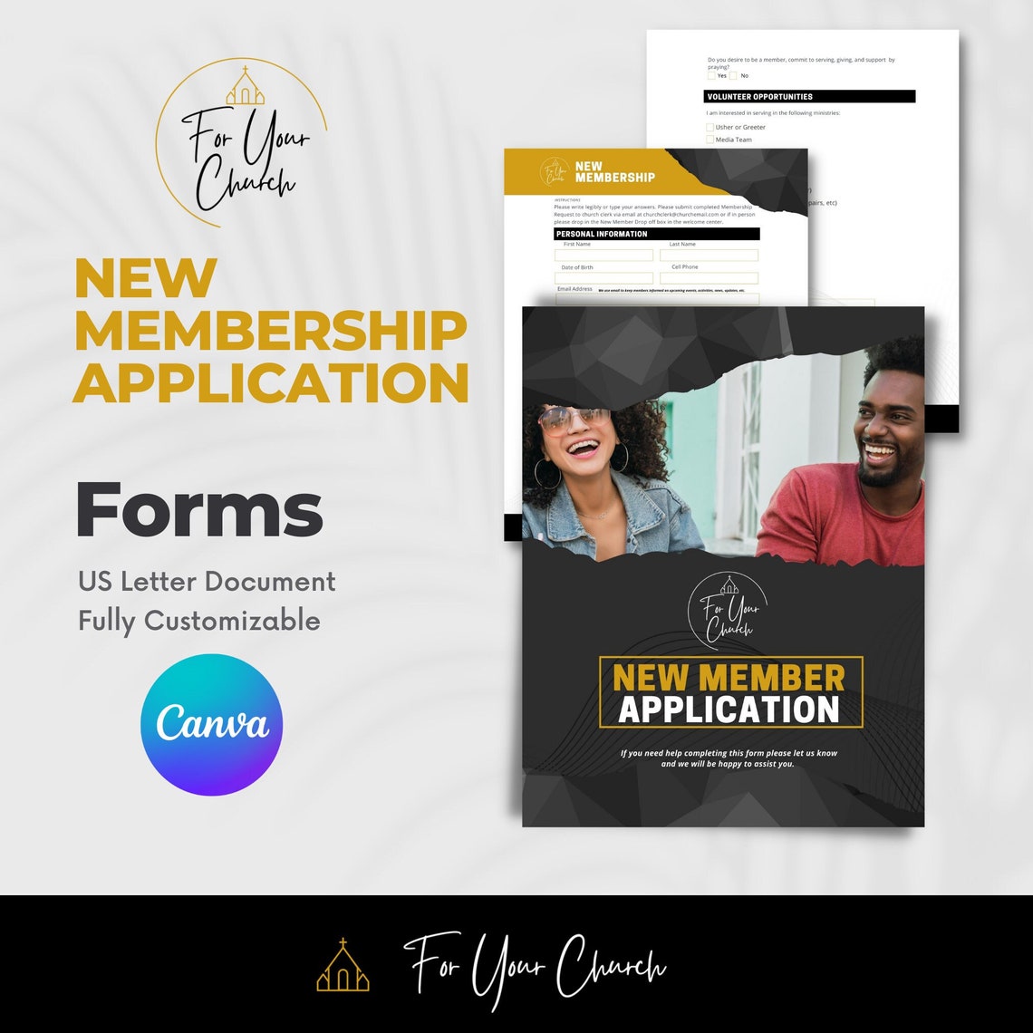 Church New Member Packet Canva Template ****instant Download****** 8.5 ...