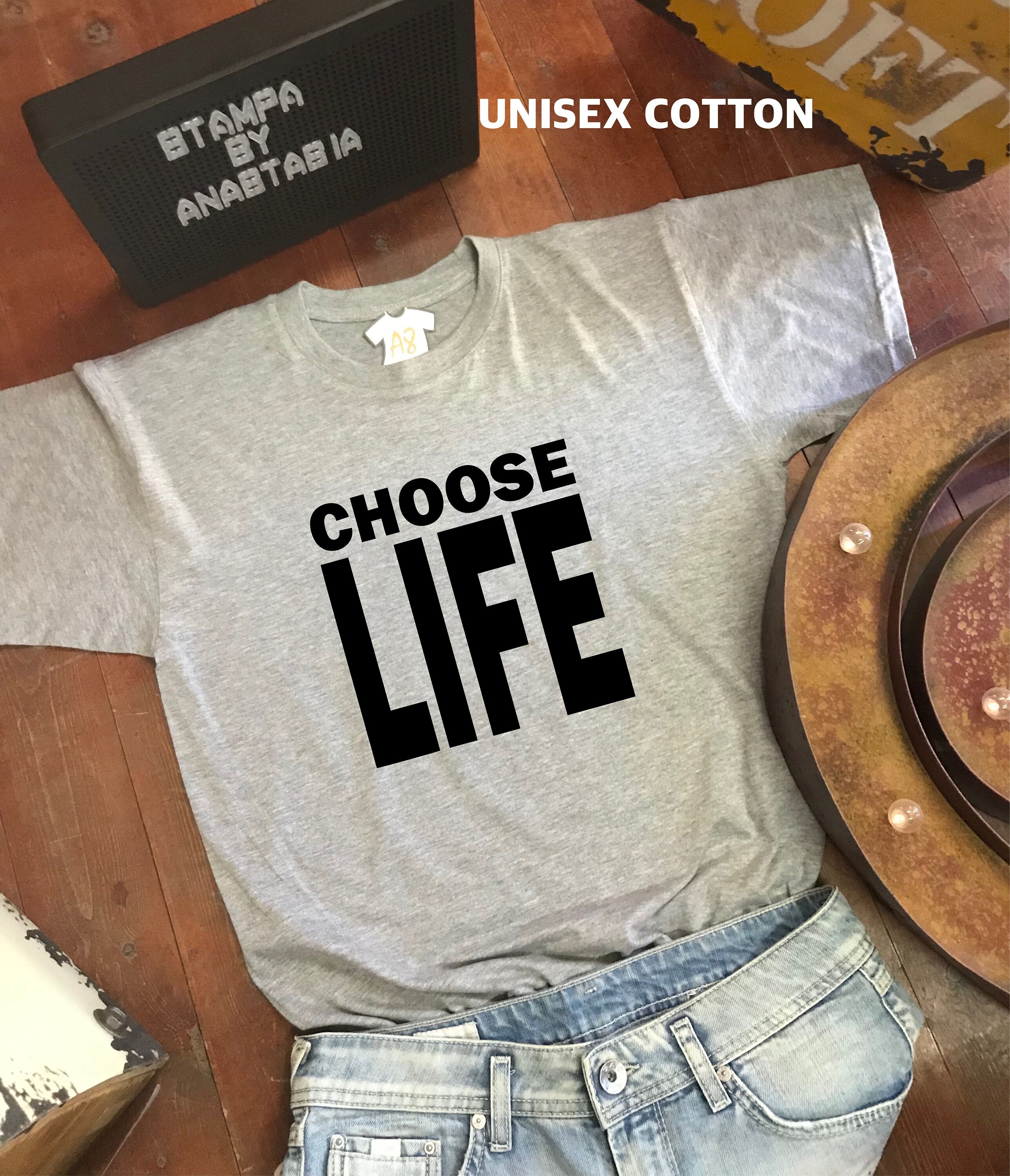 Motivational T-shirt with Choose Life quote | Etsy
