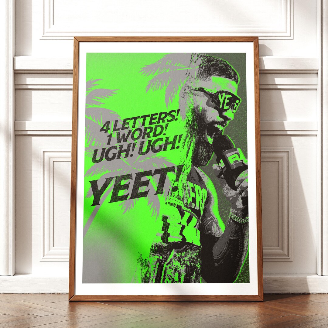 YEET! (green) Poster PNG - Etsy