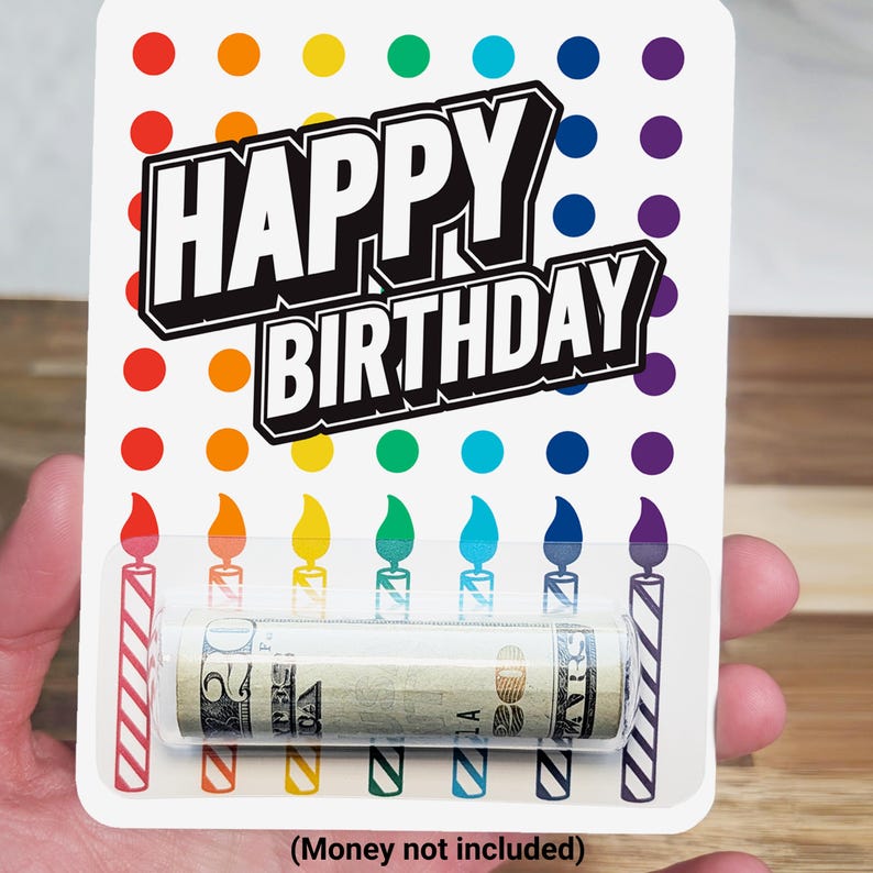 Happy Birthday Money Holder Card Kit, Discounts on Multiple Quantities ...