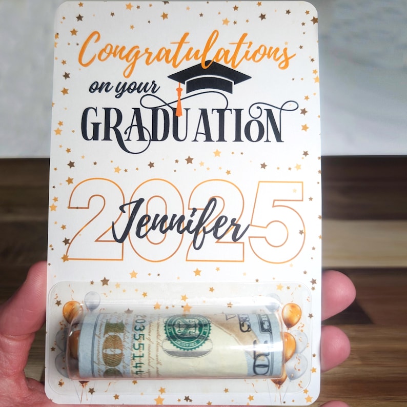 Personalized Graduation Money Holder Card Kit, Congratulations Graduate ...