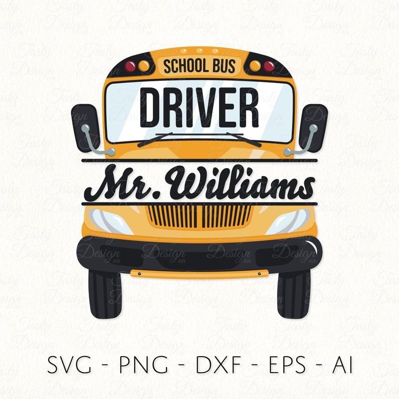 School Bus Text - Etsy