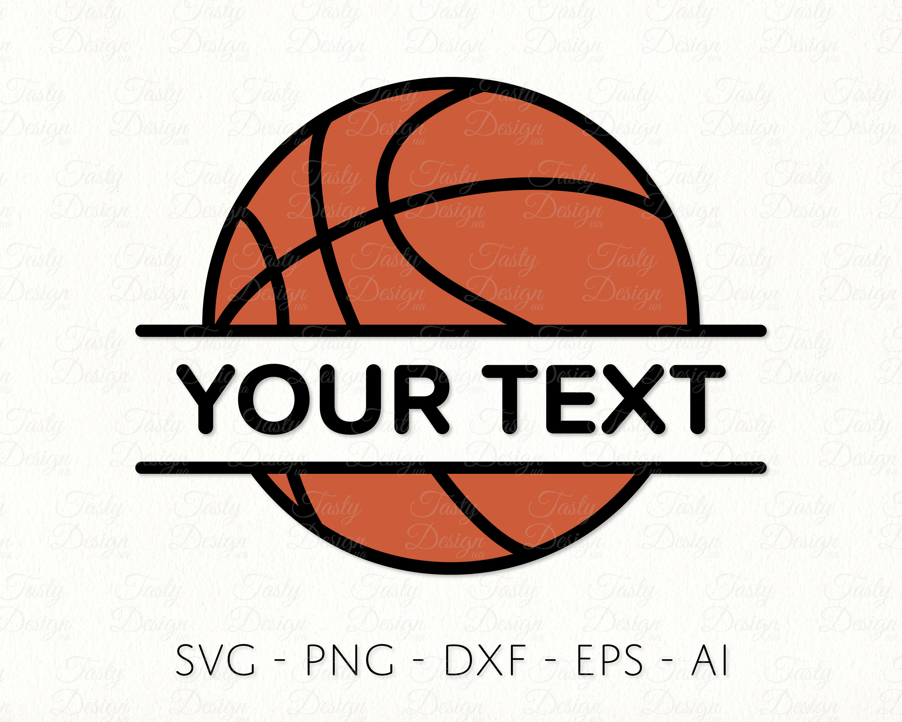 Basketball Split Frame SVG PNG DXF Team Name Sublimation Decal - Etsy