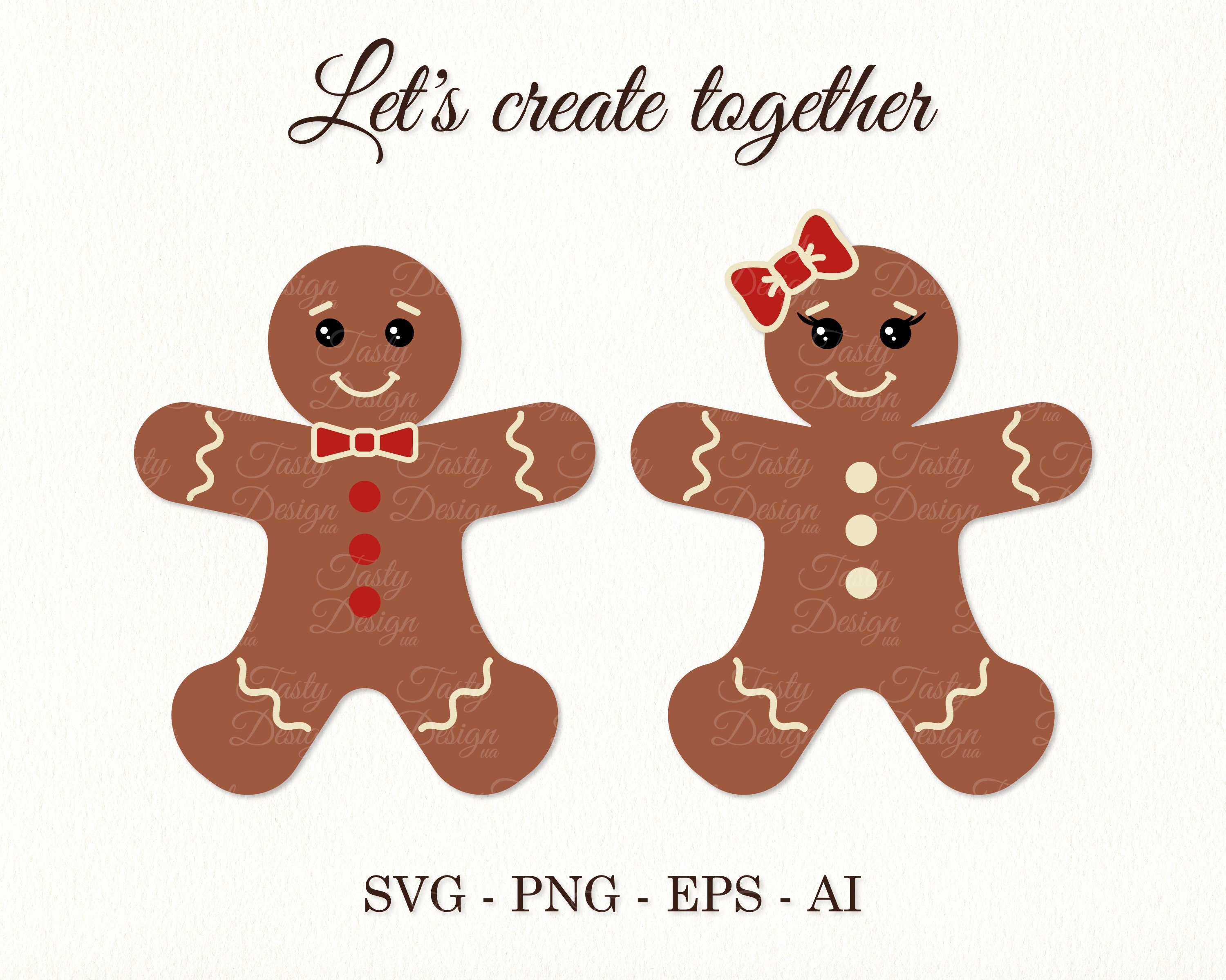Gingerbread Boy And Girl Clipart