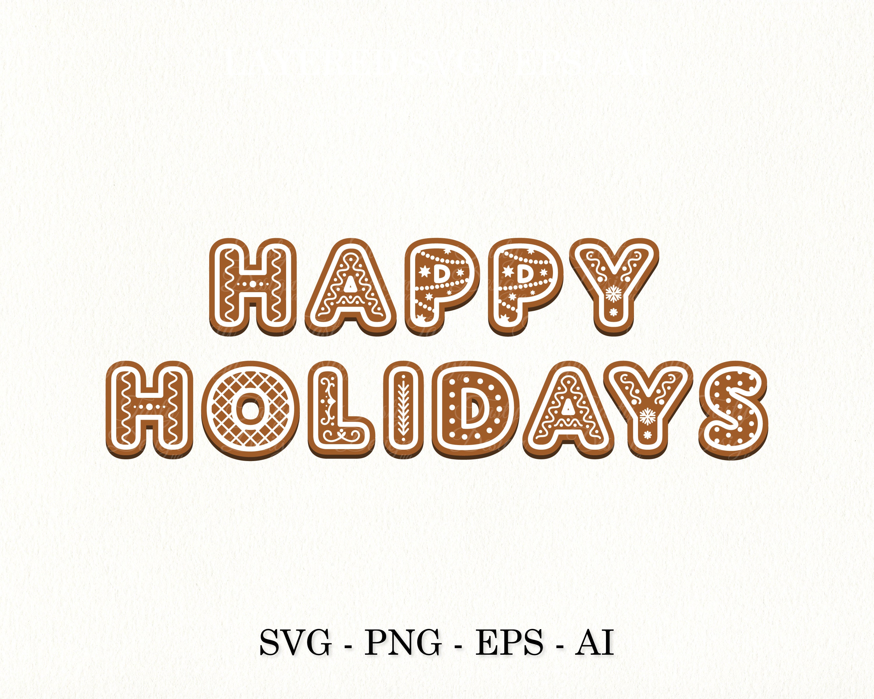 Gingerbread Font Svg Christmas Alphabet Cut File Winter Baking Font ...
