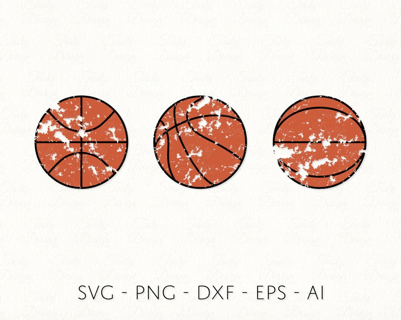 Basketball SVG Sports Ball PNG Distressed Balls Clip Art Sublimation ...