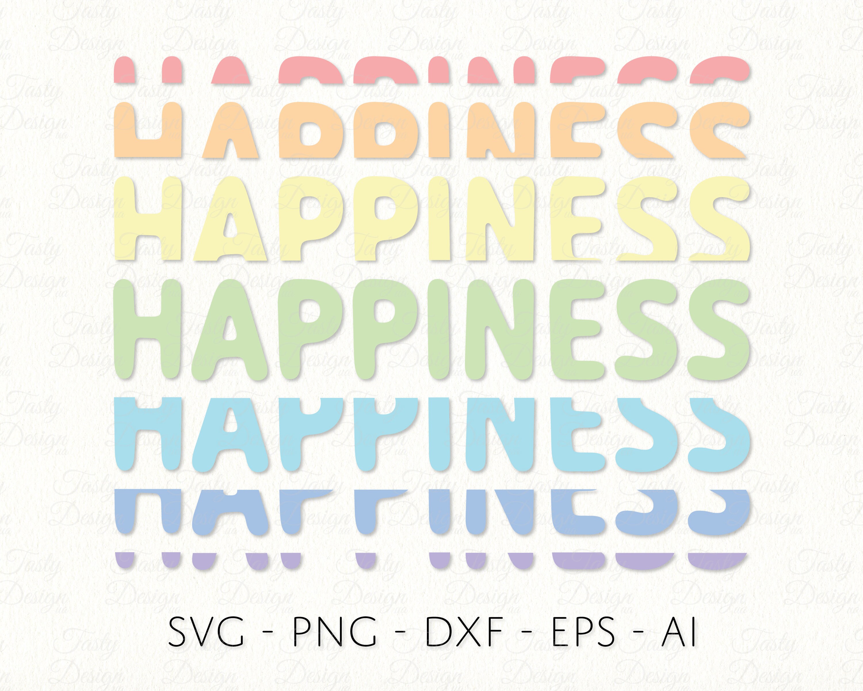 Rainbow Alphabet SVG PNG DXF Stacked Font Sublimation File Echo Letters ...